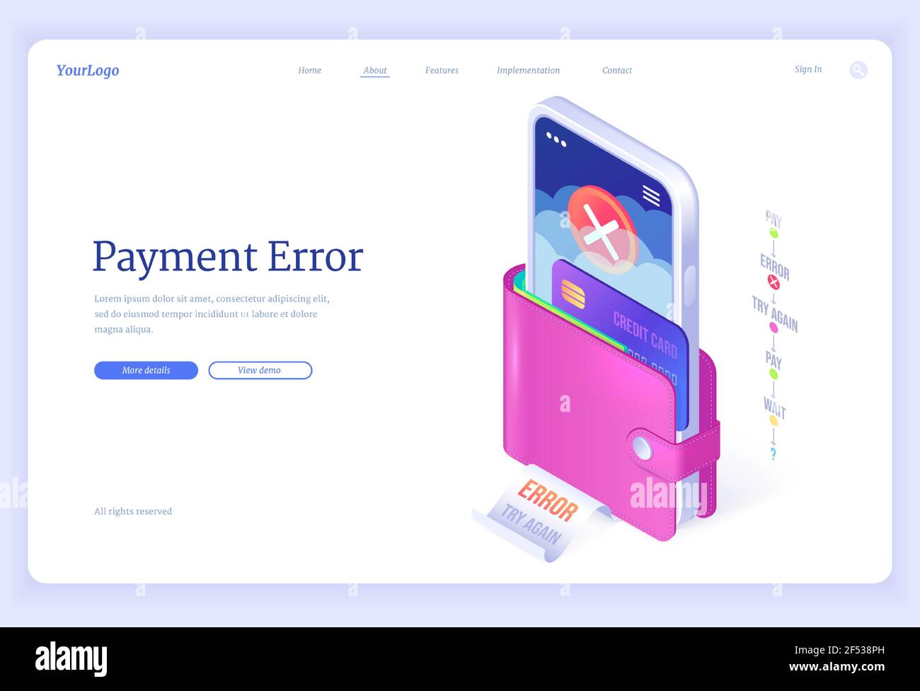 Transaction declined Stock Vector Images - Alamy