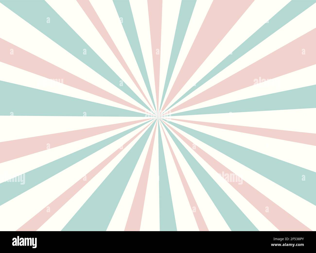 Sunlight retro horizontal background. Pale pink and green color burst ...
