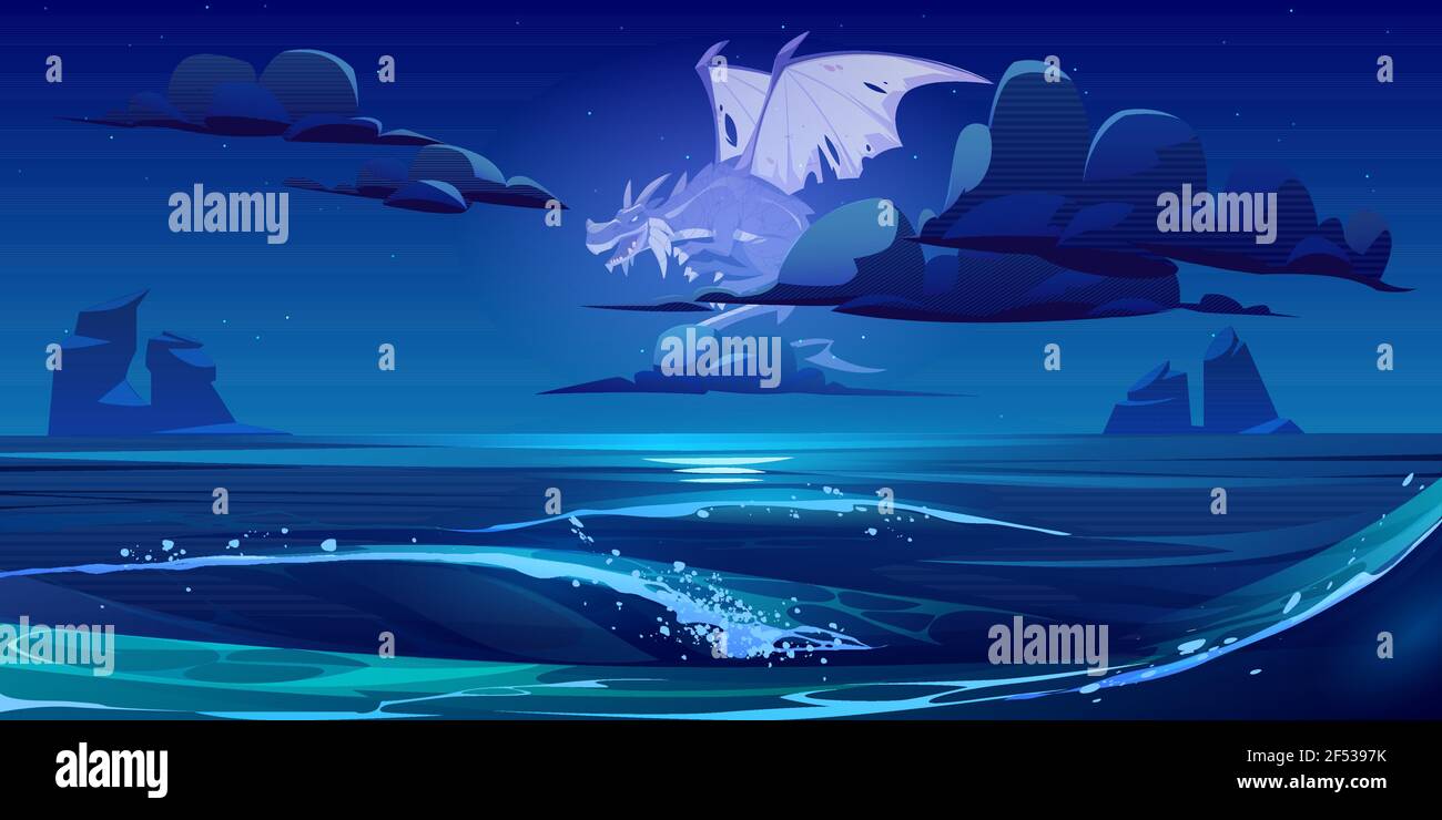 Illustration sea dragon hi-res stock photography and images - Alamy