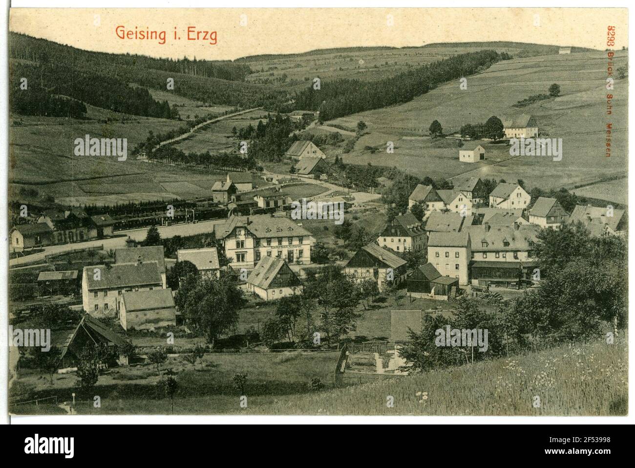 View over Geising Geising. View over Geising Stock Photo - Alamy