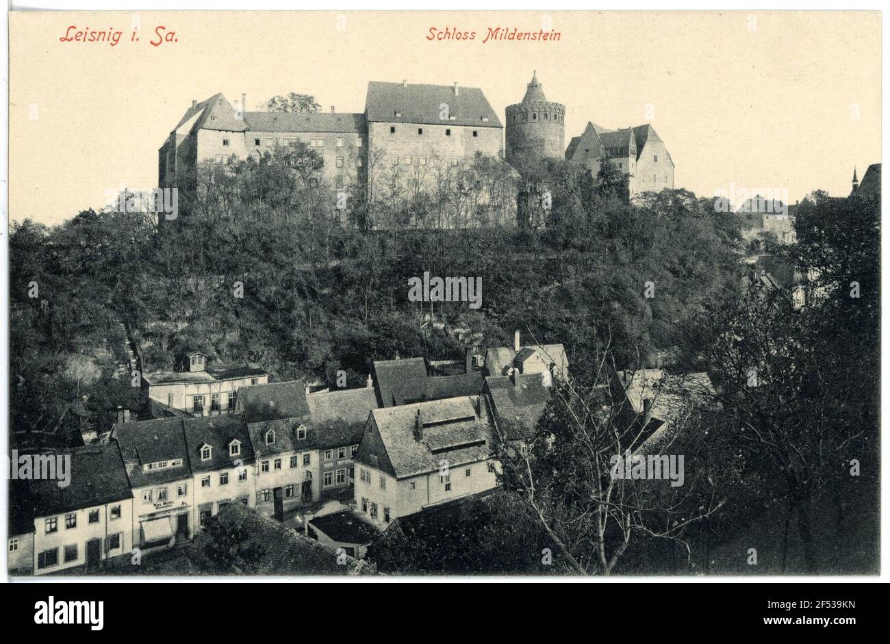 Closed Mildenstein Leisnig. Castle Mildenstein Stock Photo - Alamy