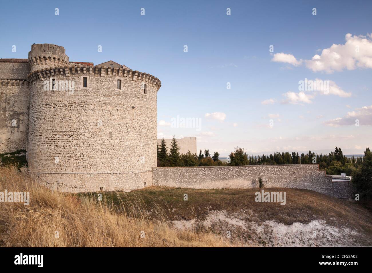 Castle of Cuellar in Segovia. Medieval fortress, historical building ...