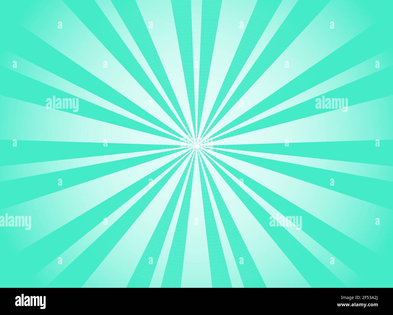 Sunlight horizontal background. Bright turquoise color burst background ...