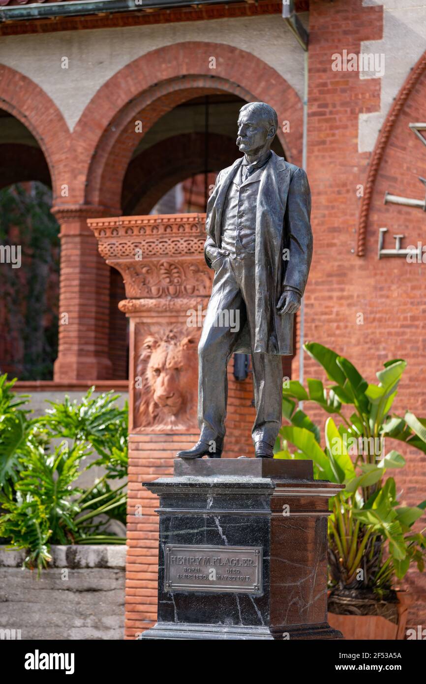 Statue of Henry Flagler in St Augustine FL USA Stock Photo - Alamy