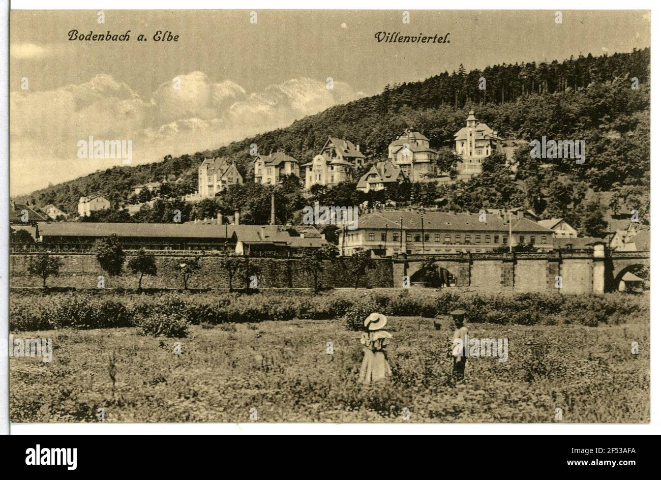 Villa district Bodenbach. Villenviertel Stock Photo - Alamy