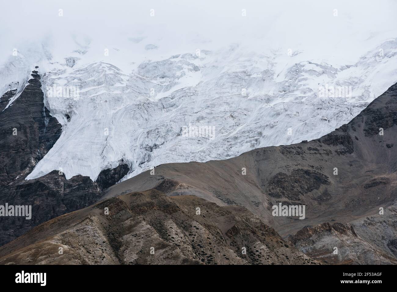 Ice caps on mountain tops in the Himalayas Stock Photo - Alamy