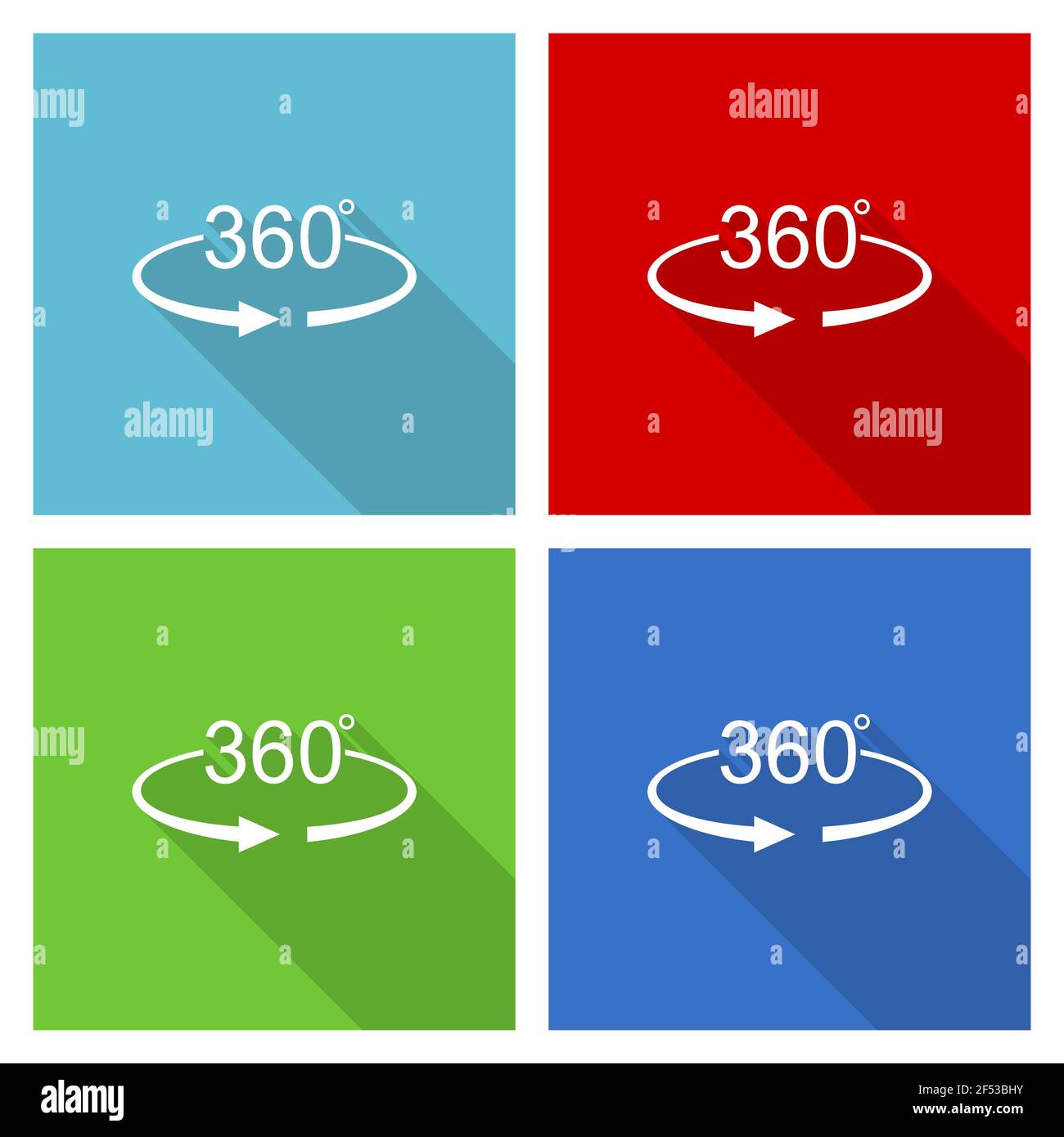 Panorama 360 icon set, flat design vector illustration in eps 10 for ...