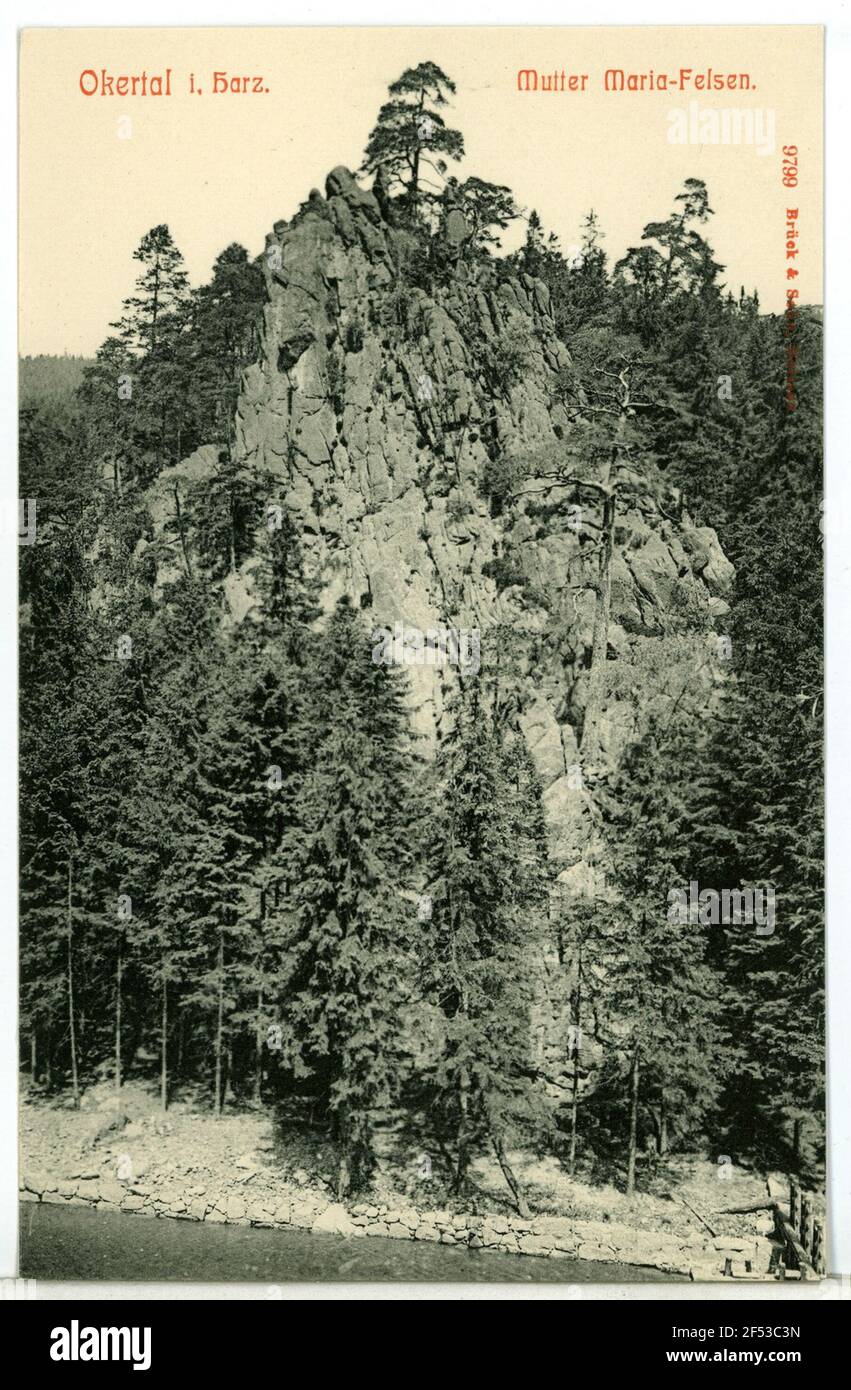 Mother Maria Rock Okertal. Mother Maria Rock Stock Photo - Alamy