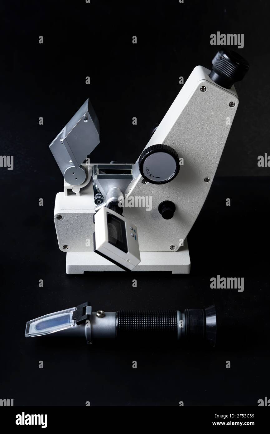 Electronic Refractometer and a field tool Refractometer .Black ...