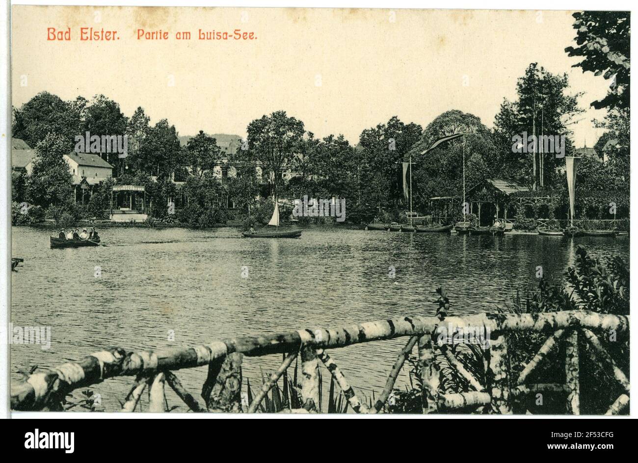 Ruddering at Luisa Lake Bad Elster. Ruddering at Luisa Lake Stock Photo ...