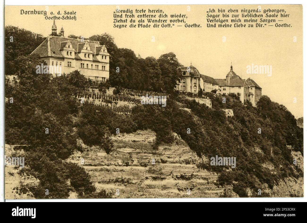 Goethe - Castle Dornburg. Goethe - Schloss Stock Photo - Alamy