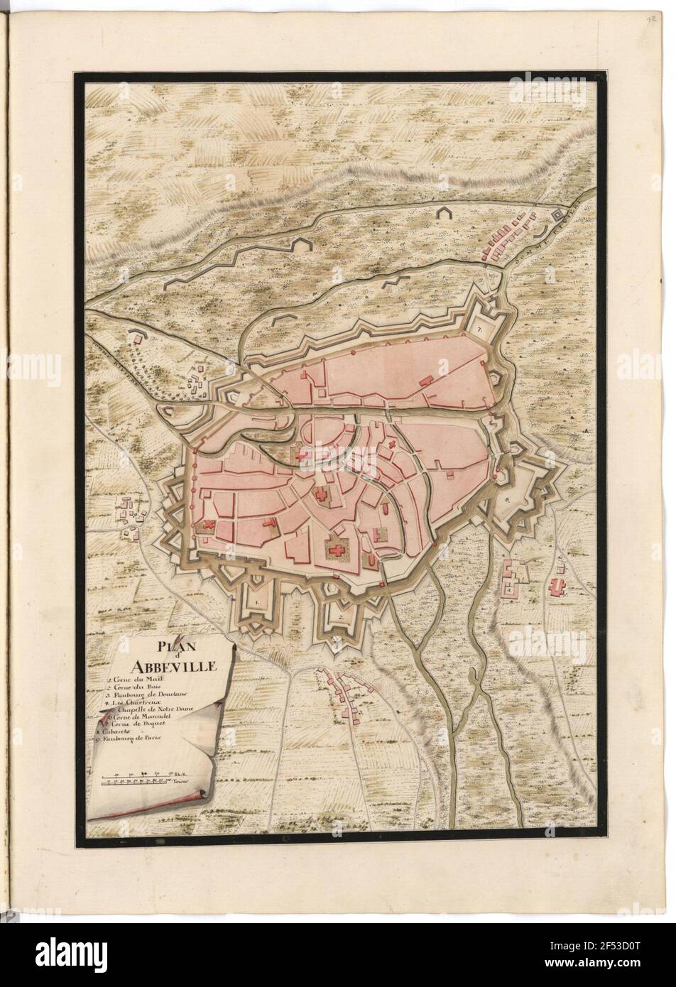 Plan of Abbeville Stock Photo - Alamy