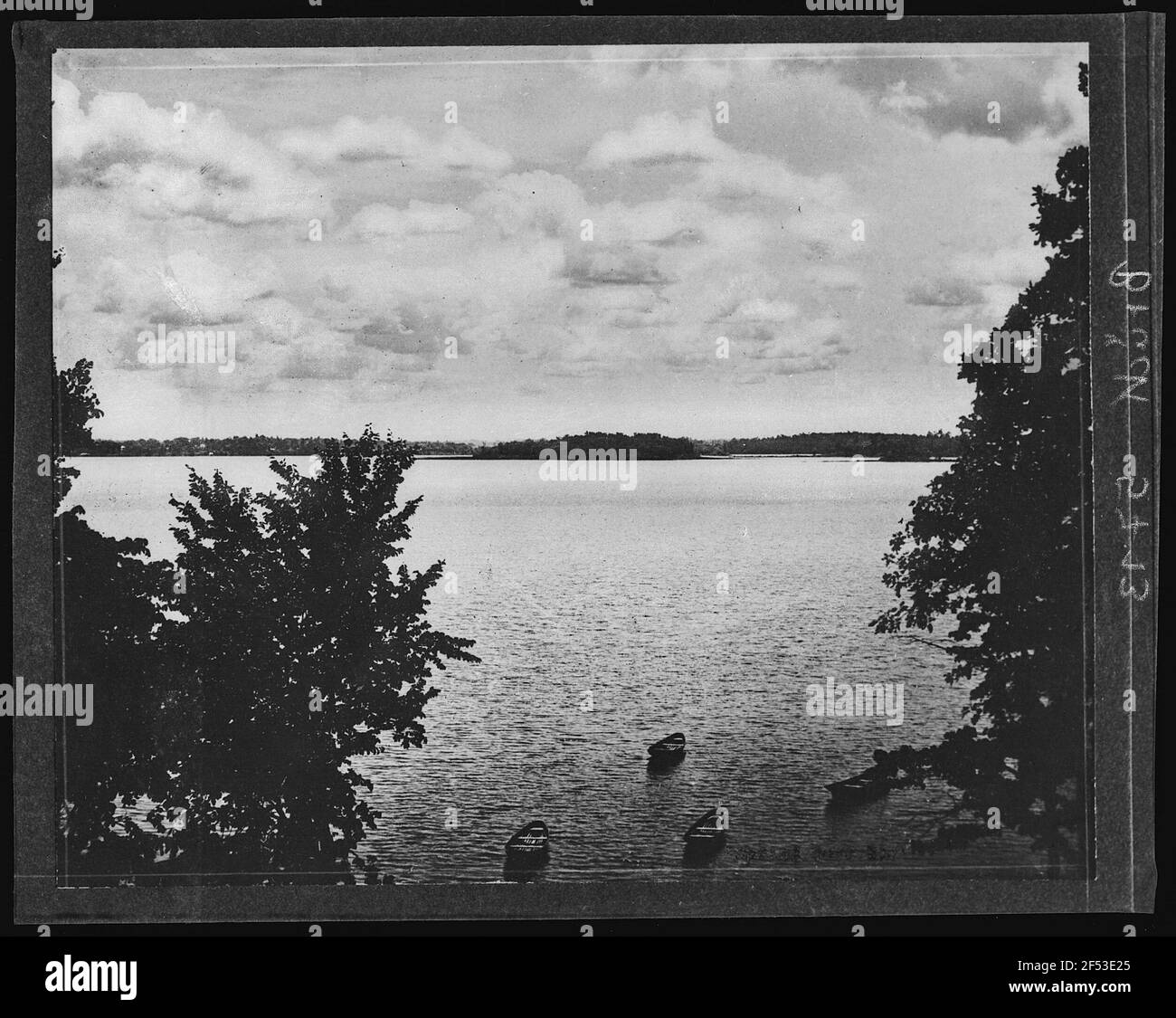 Spring Park Bay from Porch of Hotel del Otero, Spring Park, Minn Stock ...
