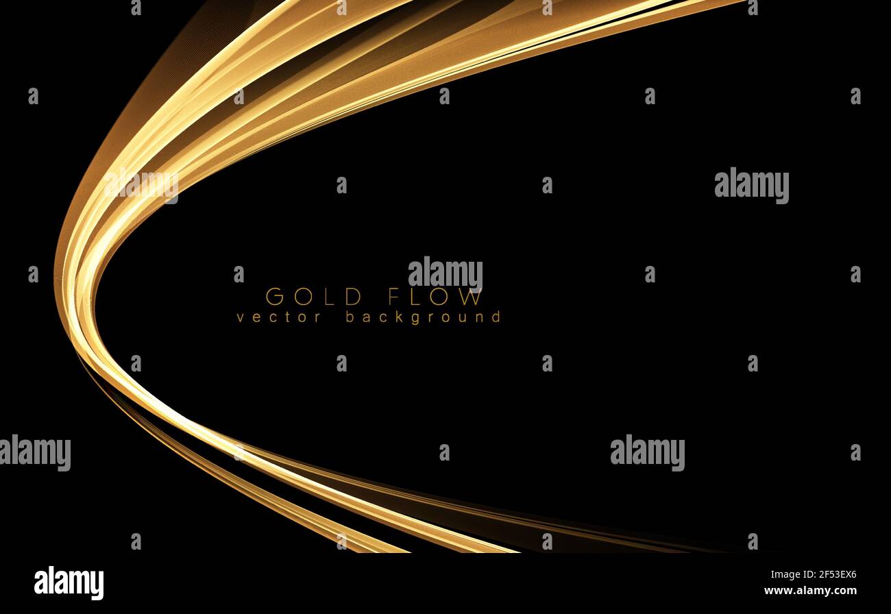 Abstract shiny color gold wave luxury background Stock Vector Image ...