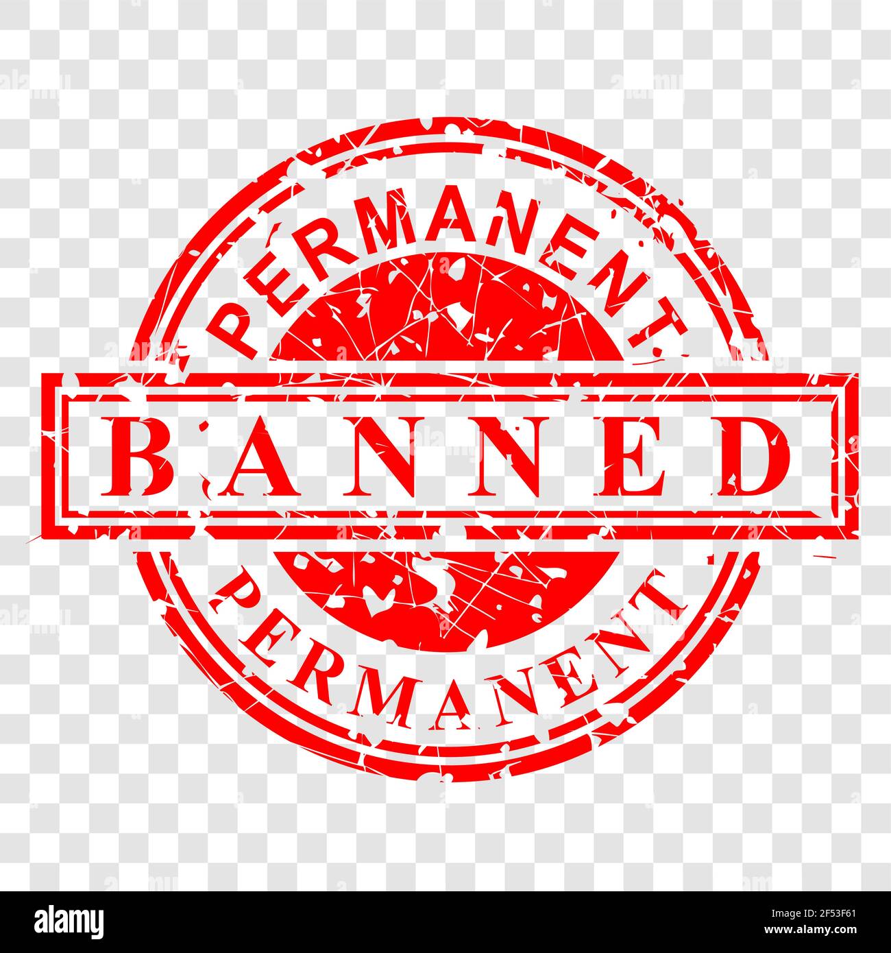 Vector Rust and Dirty Red Rubber Stamp, Permanent Banned, at ...