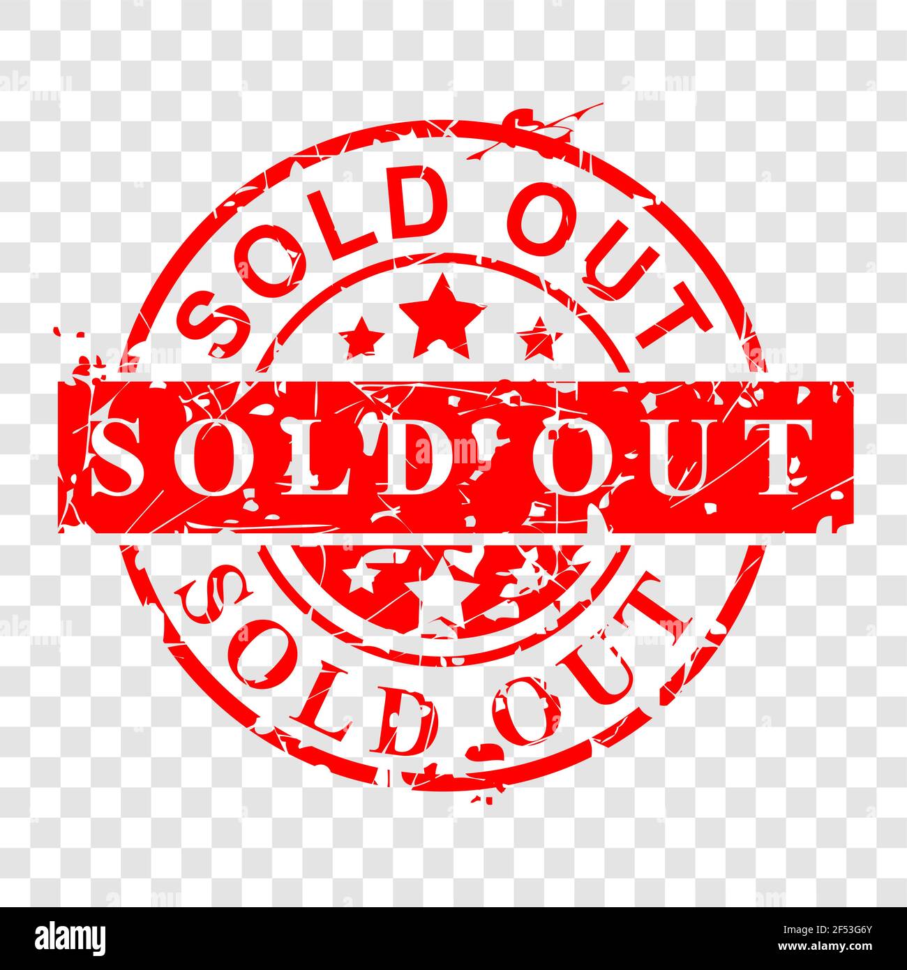 Rust Red Circle Vector Rubber Stamp, Sold Out, at transparent effect ...