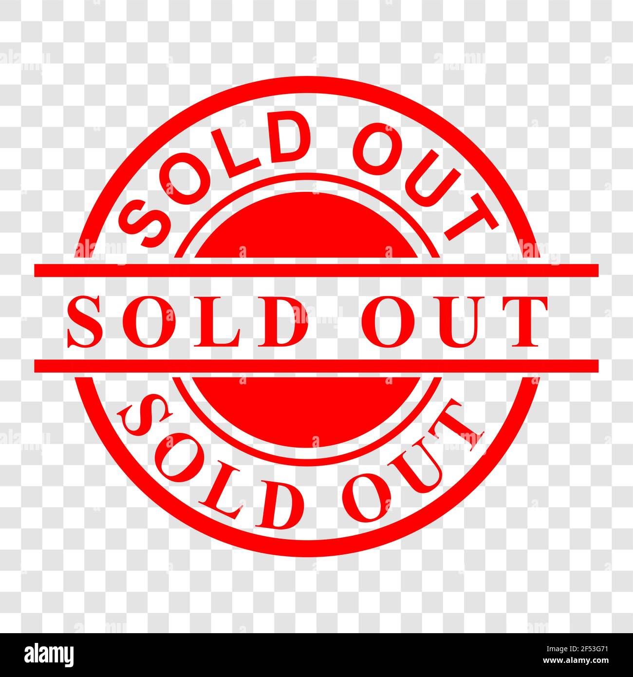 Sold Out Stamp With Transparent Background