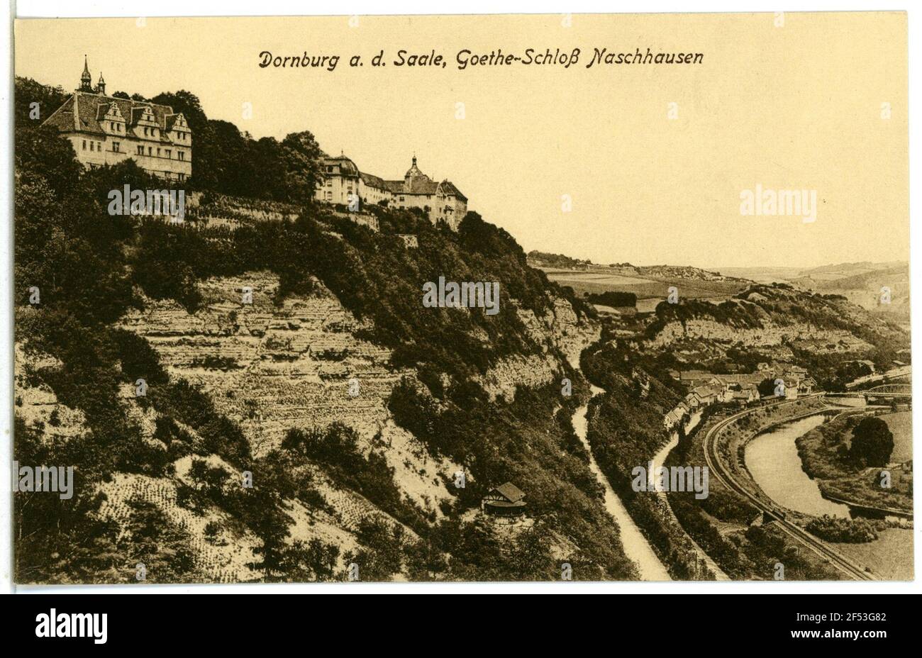 Goethe-Schloss and Naschhausen Dornburg. Goethe Castle and Naschhausen ...