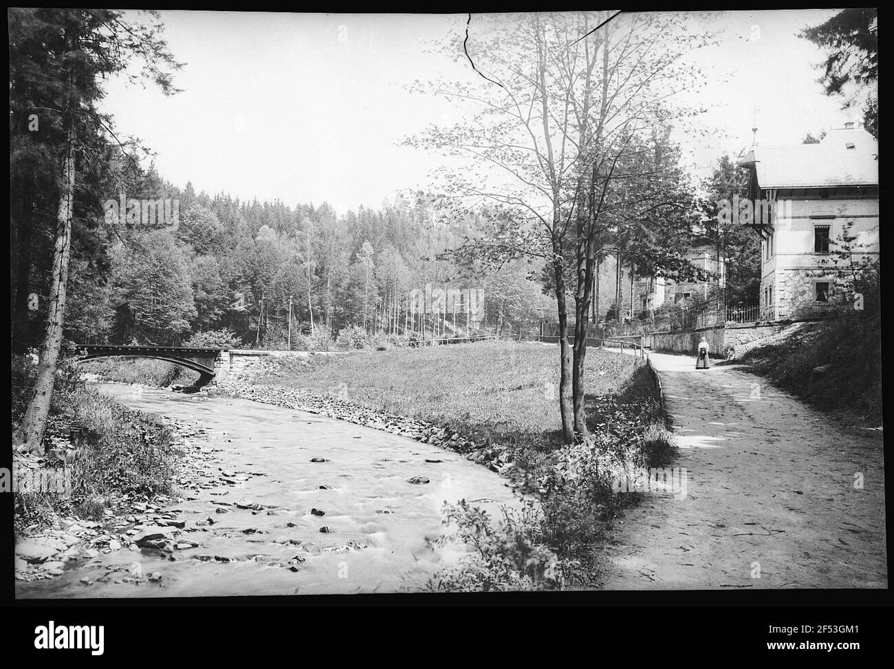 Rabenau. Rabenauer reason with red white orientation Stock Photo - Alamy