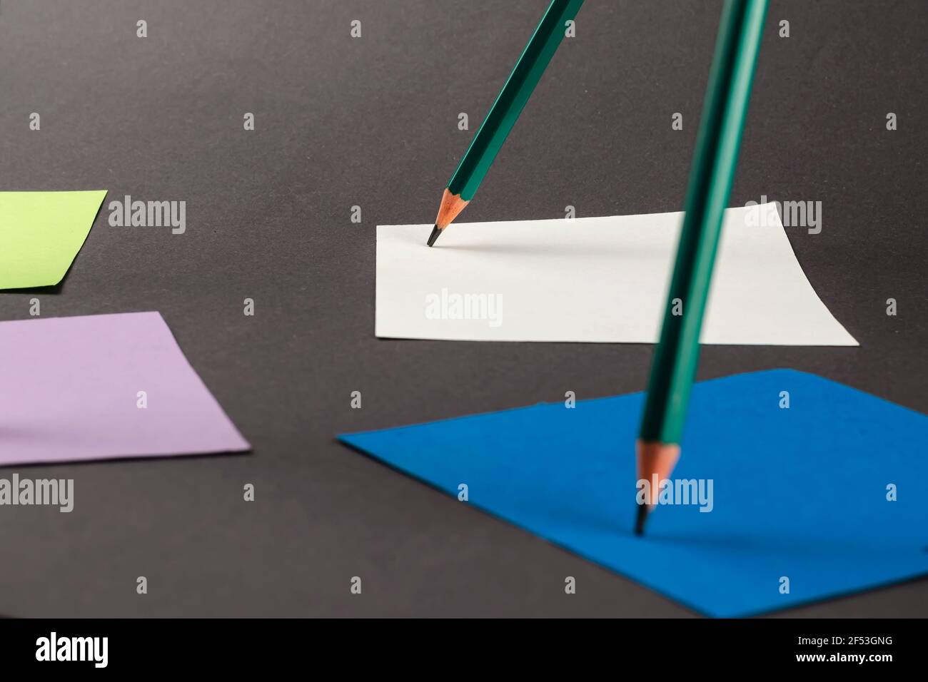 Blue color pencil stands hi-res stock photography and images - Alamy