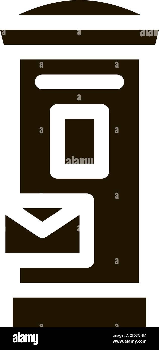 post machine icon Vector Glyph Illustration Stock Vector Image & Art ...