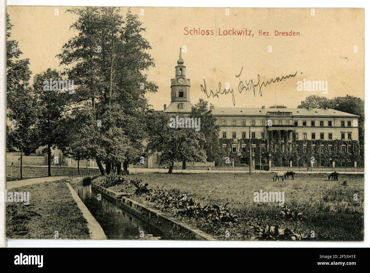 Lock Lockwitz. Schloss Stock Photo - Alamy