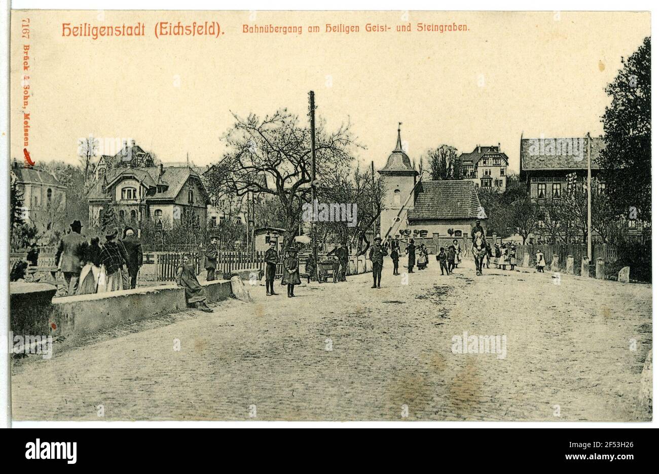 Railway crossing on the holy spirit and stone trench Heiligenstadt ...