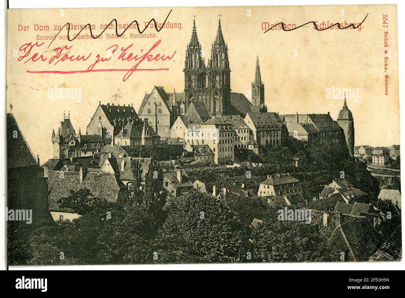 Schloßberg and Cathedral after completion - model Meissen. Schlossberg ...