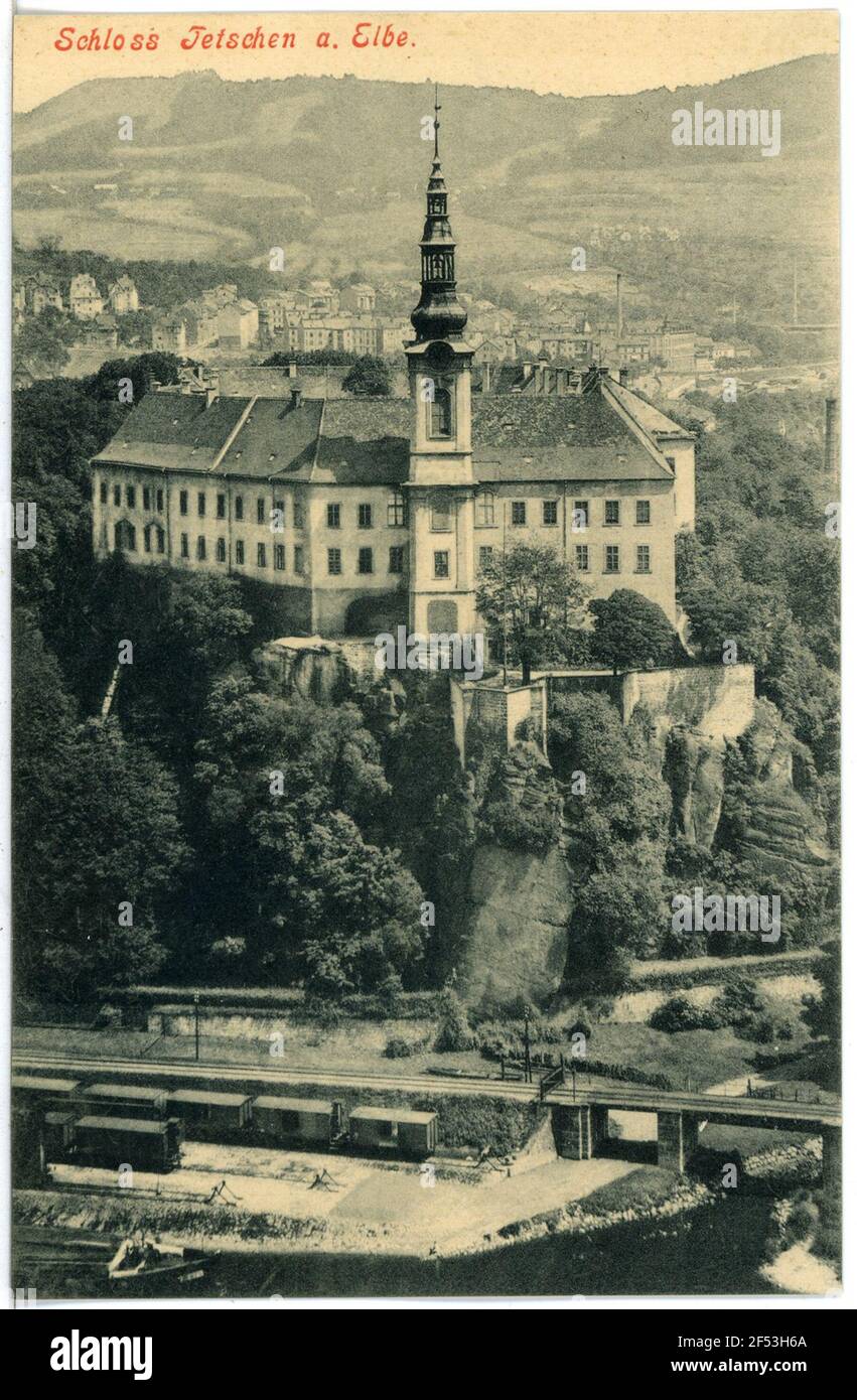 Lock Castle a. Elbe Stock Photo - Alamy