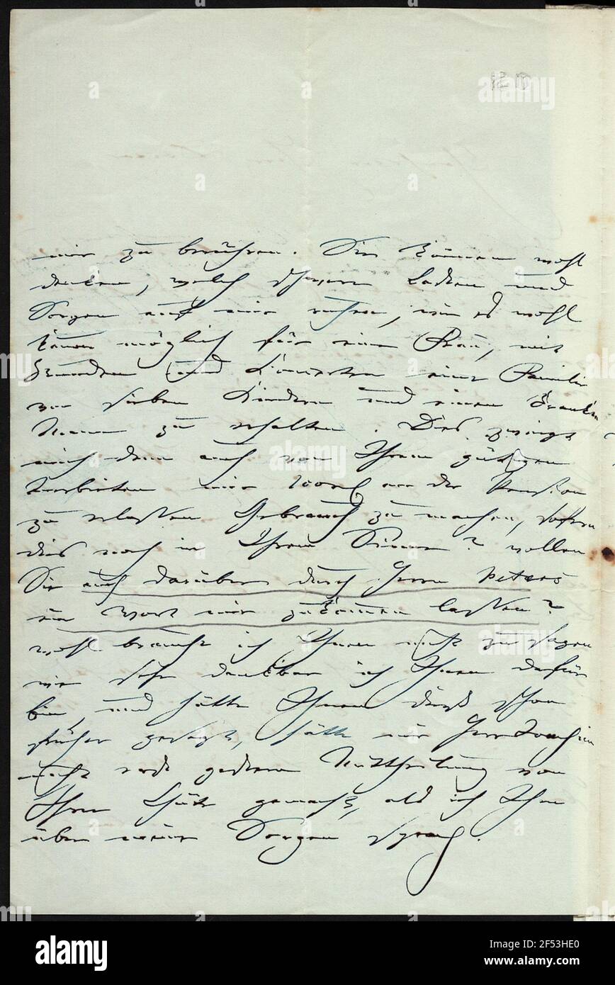 Letter from Clara Schumann to Eberhard Peters Stock Photo - Alamy