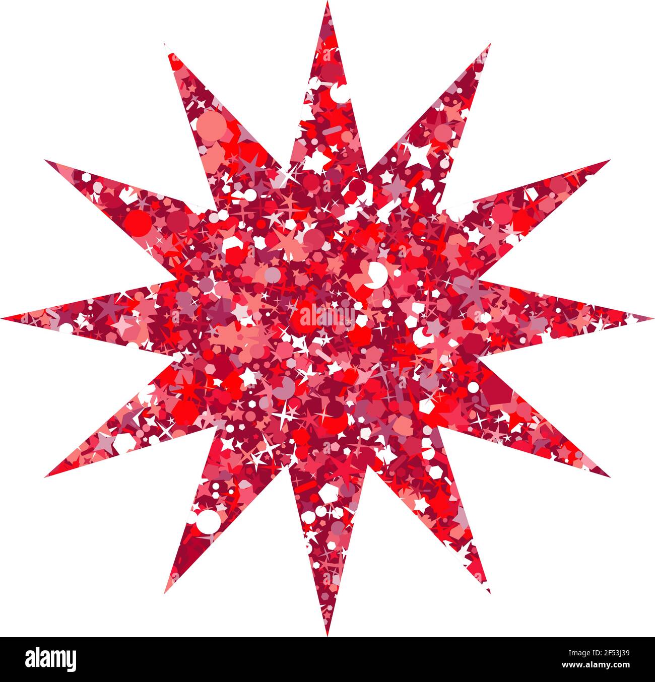 Vector luxury glitter red star. Rating, award and insignia Stock Vector ...