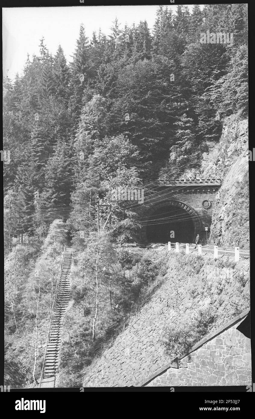 Tharandt. Noble crown, railway tunnel Stock Photo - Alamy