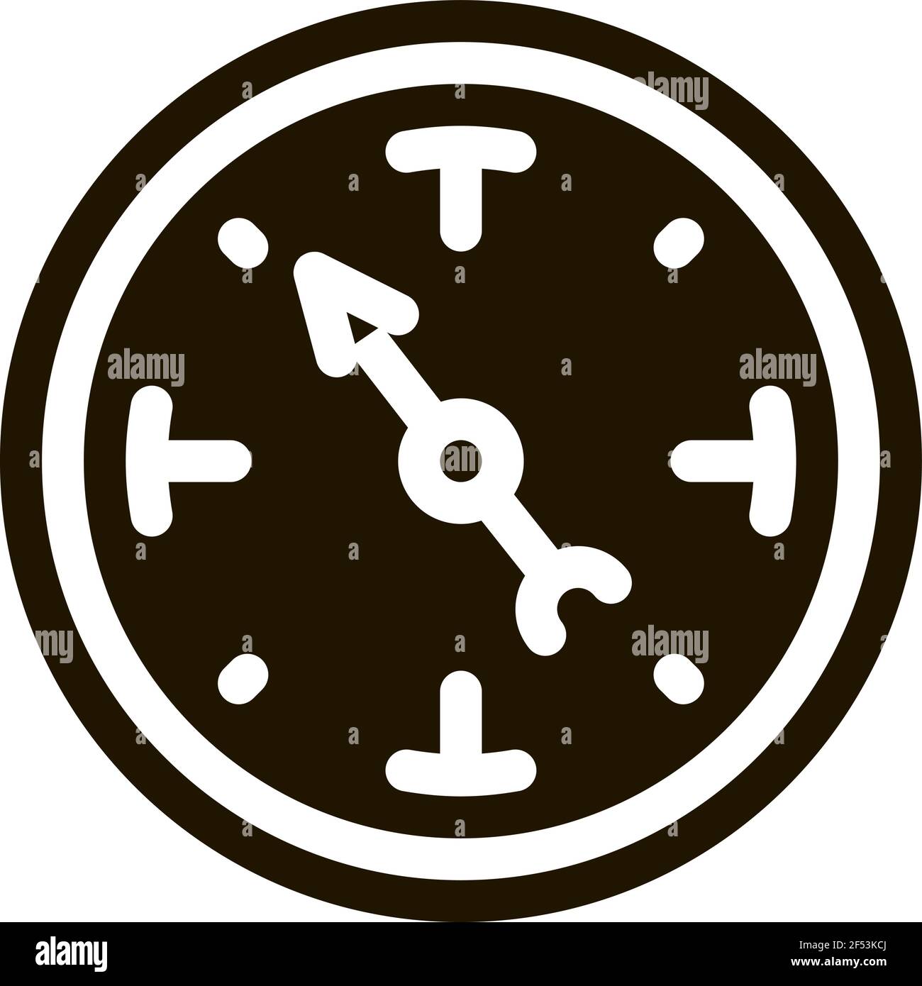 clock shows time icon Vector Glyph Illustration Stock Vector Image ...