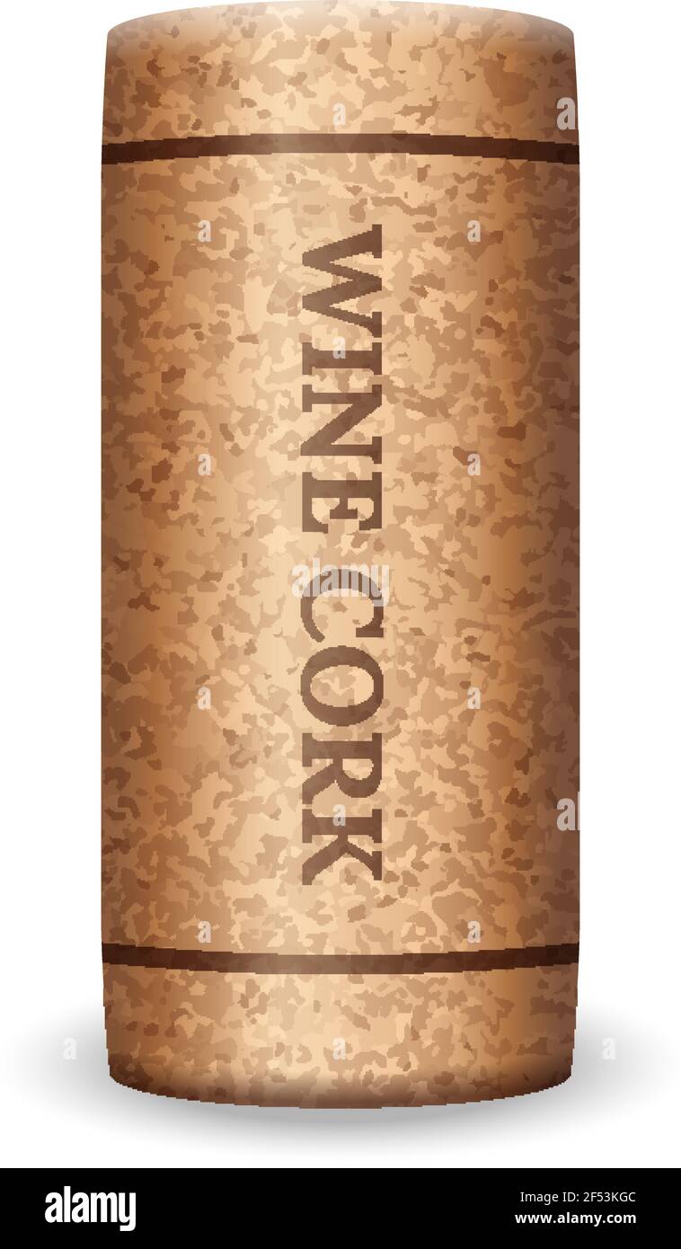 Wine cork on a white background. Vector illustration Stock Vector Image ...
