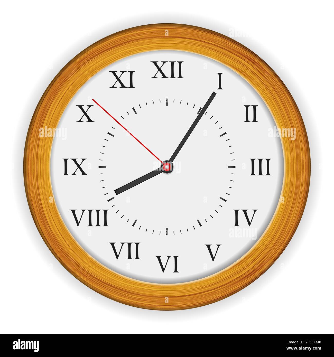 Wall clock on a white background. Vector illustration Stock Vector ...