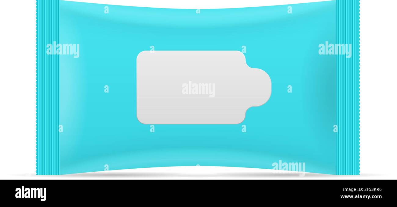Wet wipes package on a white background. Vector illustration Stock ...