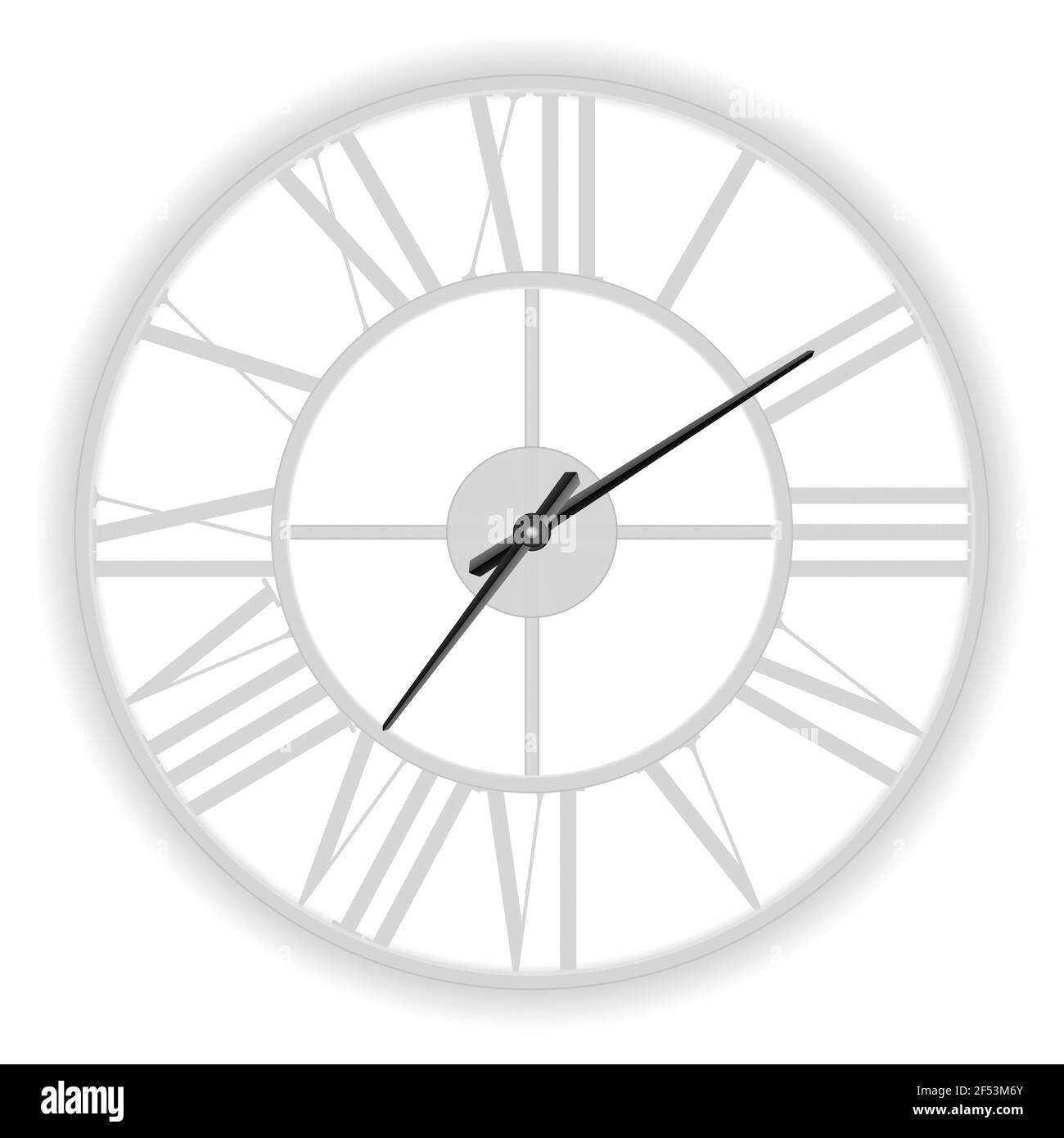 Wall clock on a white background. Vector illustration Stock Vector ...