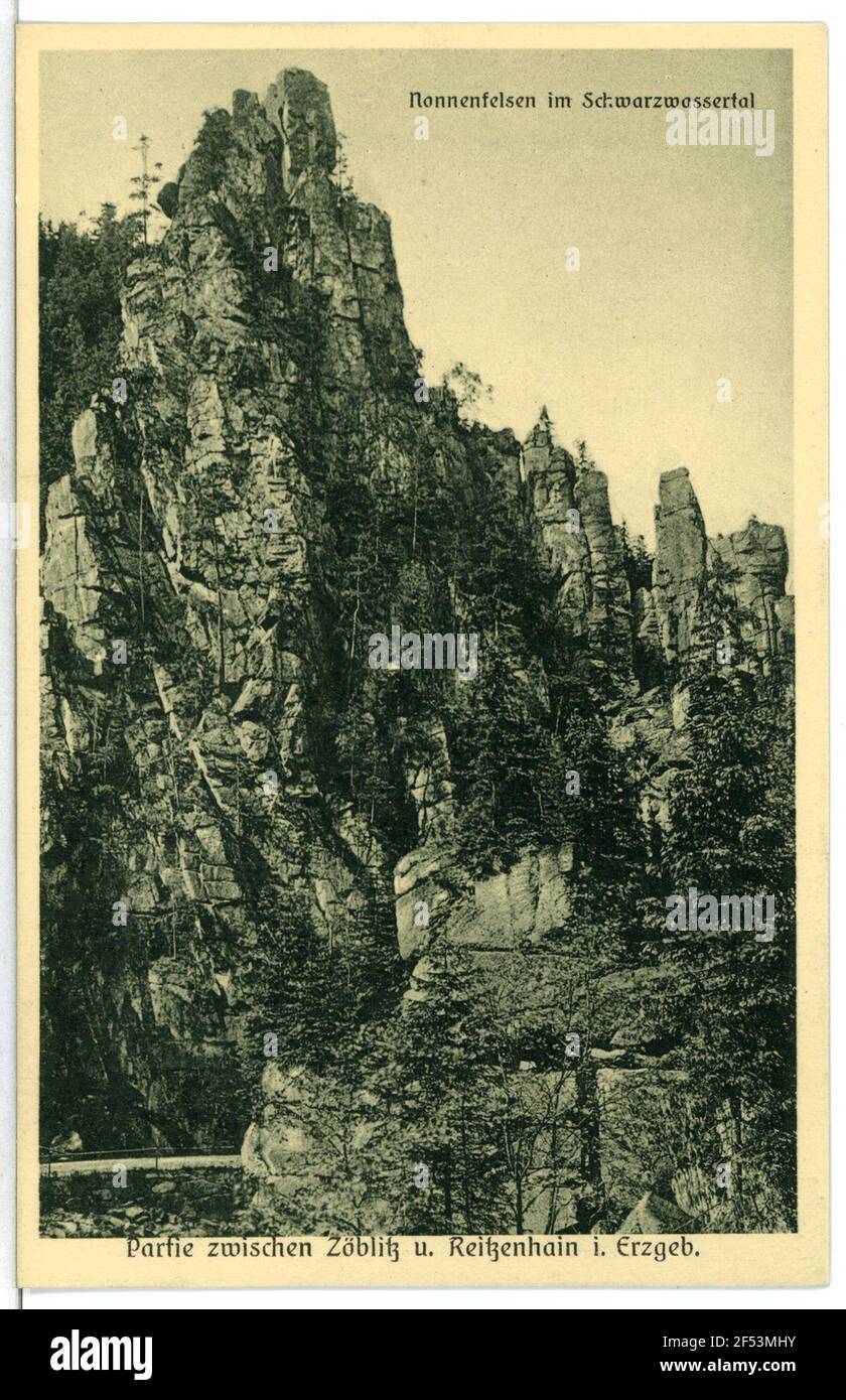 Nun rock in the Blackwater Valley Zöblitz. Nun rock in the Blackwater ...