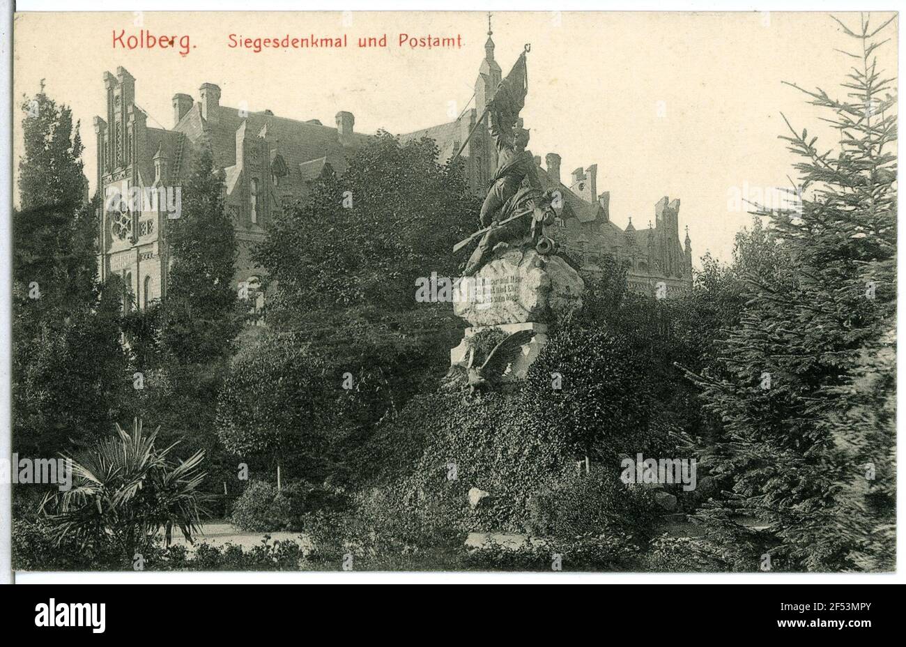 Victory monument and post office Kolberg. Victory monument and post ...
