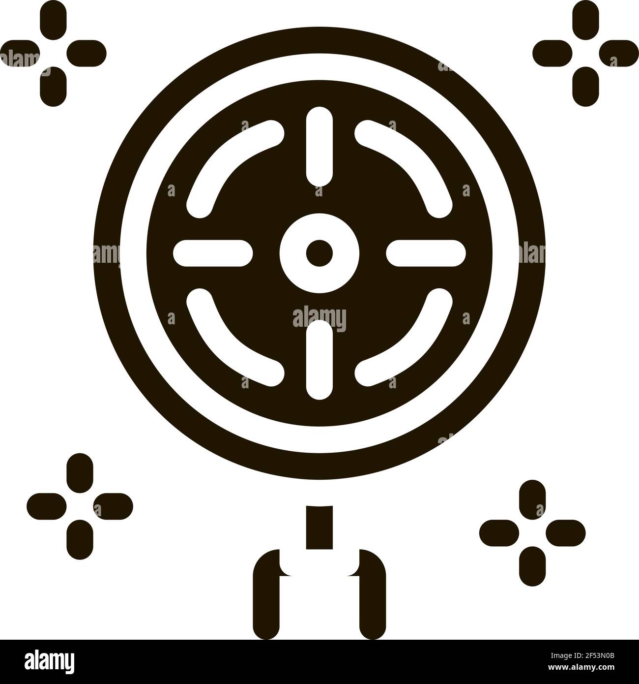 target detection icon Vector Glyph Illustration Stock Vector Image ...