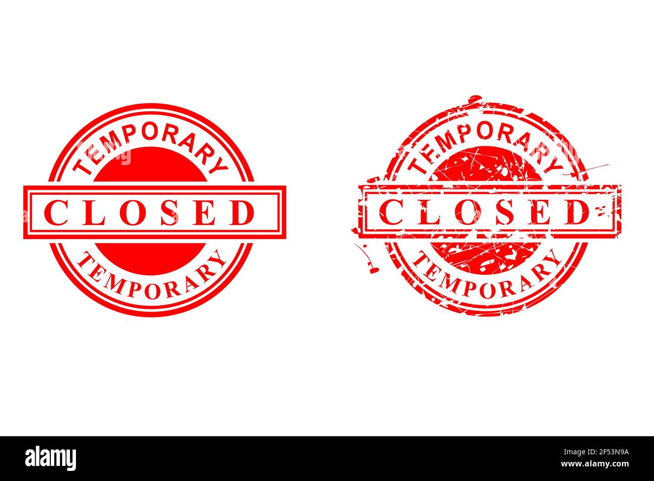 Temporary closed sign Cut Out Stock Images & Pictures - Alamy