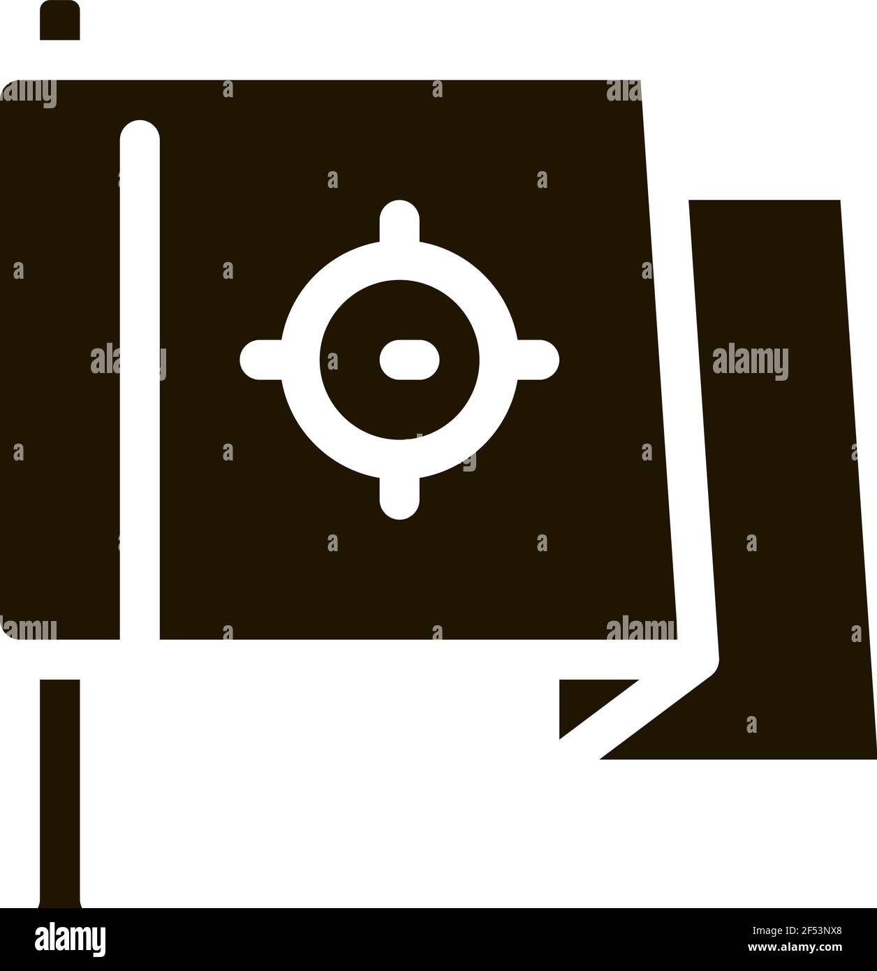 destination flag icon Vector Glyph Illustration Stock Vector Image ...