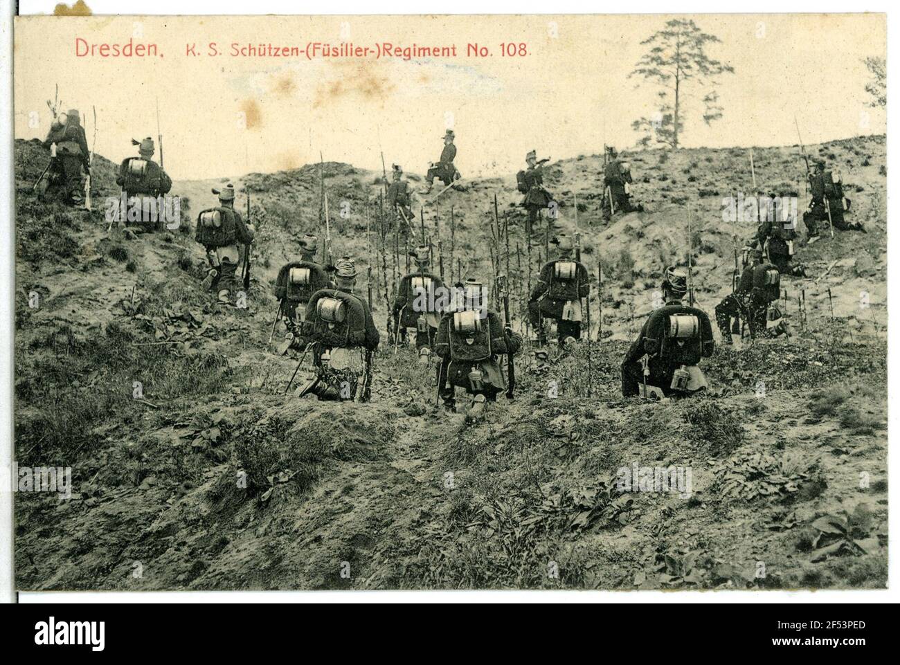 Enemy in sight, Royal Saxon Protection Regiment No. 108 Dresden. Enemy ...