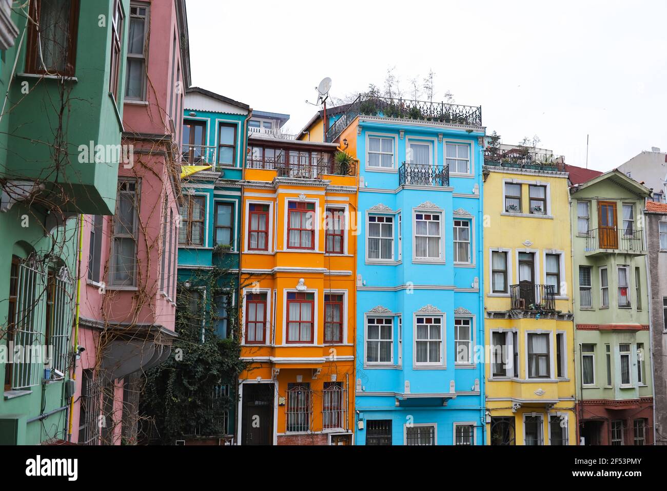 Old Houses in Fener District, Istanbul City, Turkey Stock Photo - Alamy