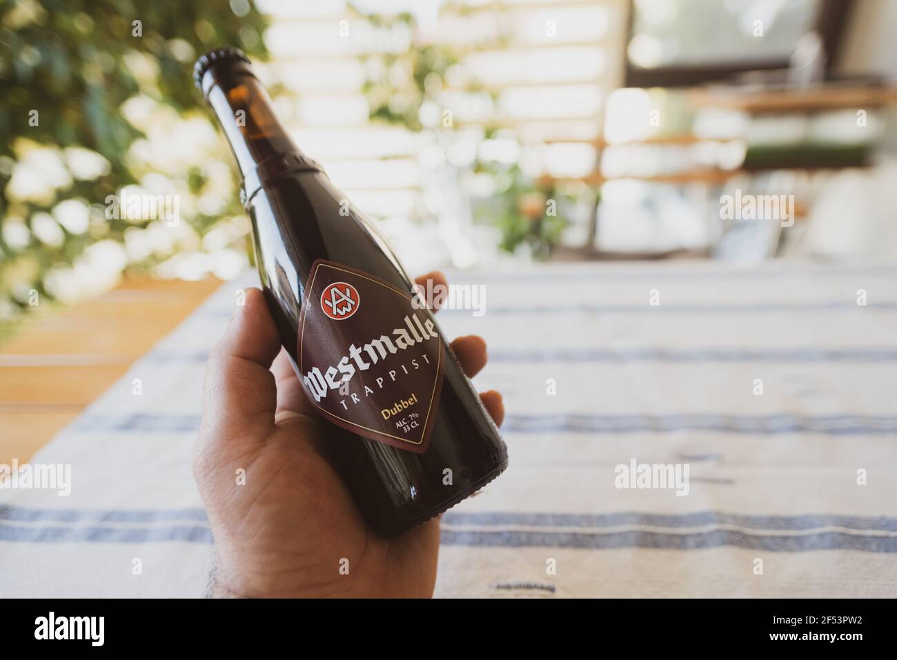 ANKARA, TURKEY - March 23, 2021: Certain beer brands are favoured more ...