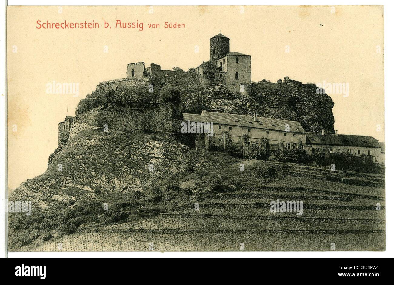 Schreckstein from the south Castle Schreckenstein Stock Photo - Alamy
