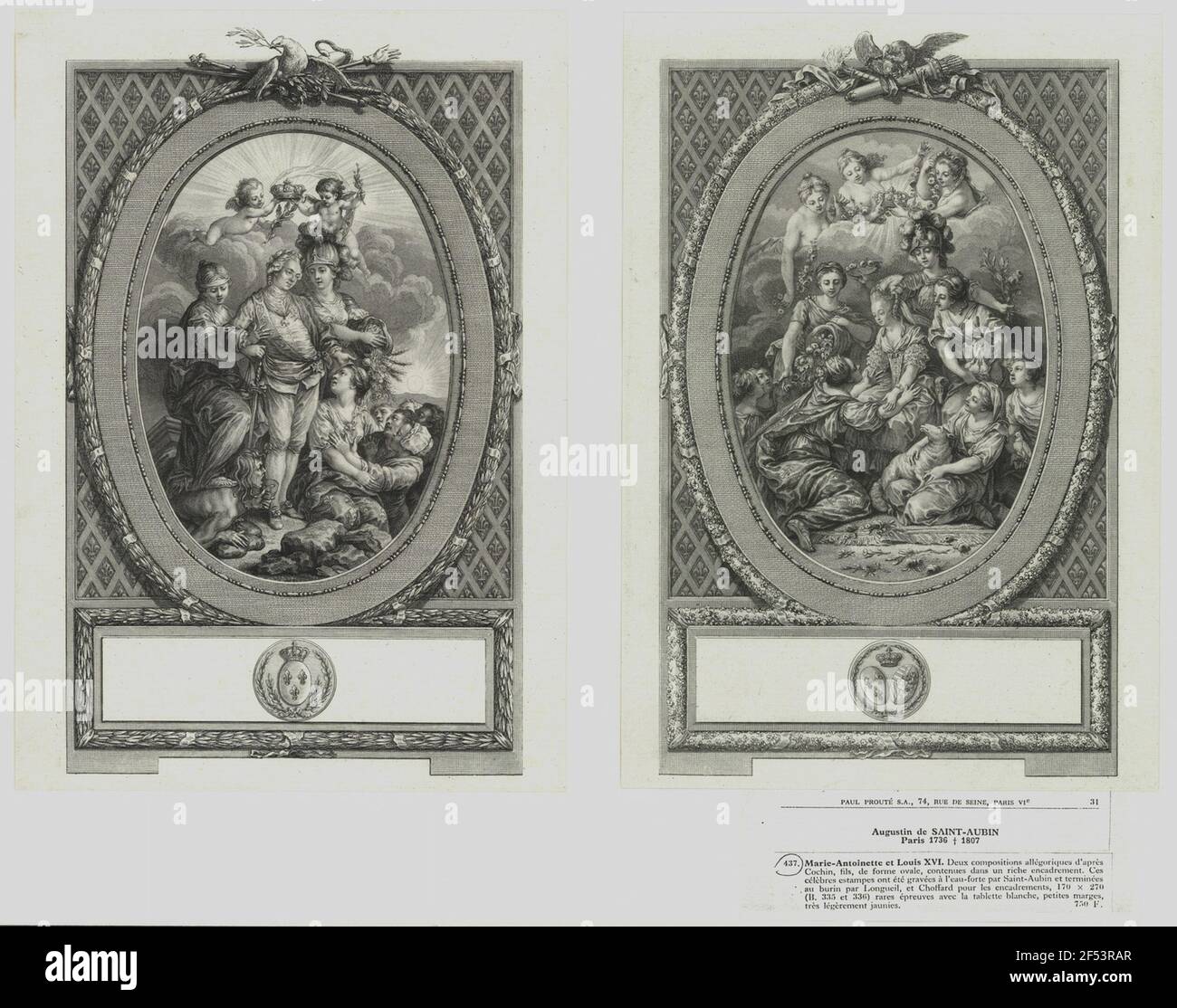 Portraits of Marie Antoinette and Ludwig XVI Stock Photo - Alamy