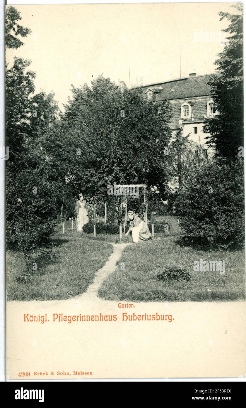 Nursing house Hubertusburg, garden Hubertusburg. Nursing house ...