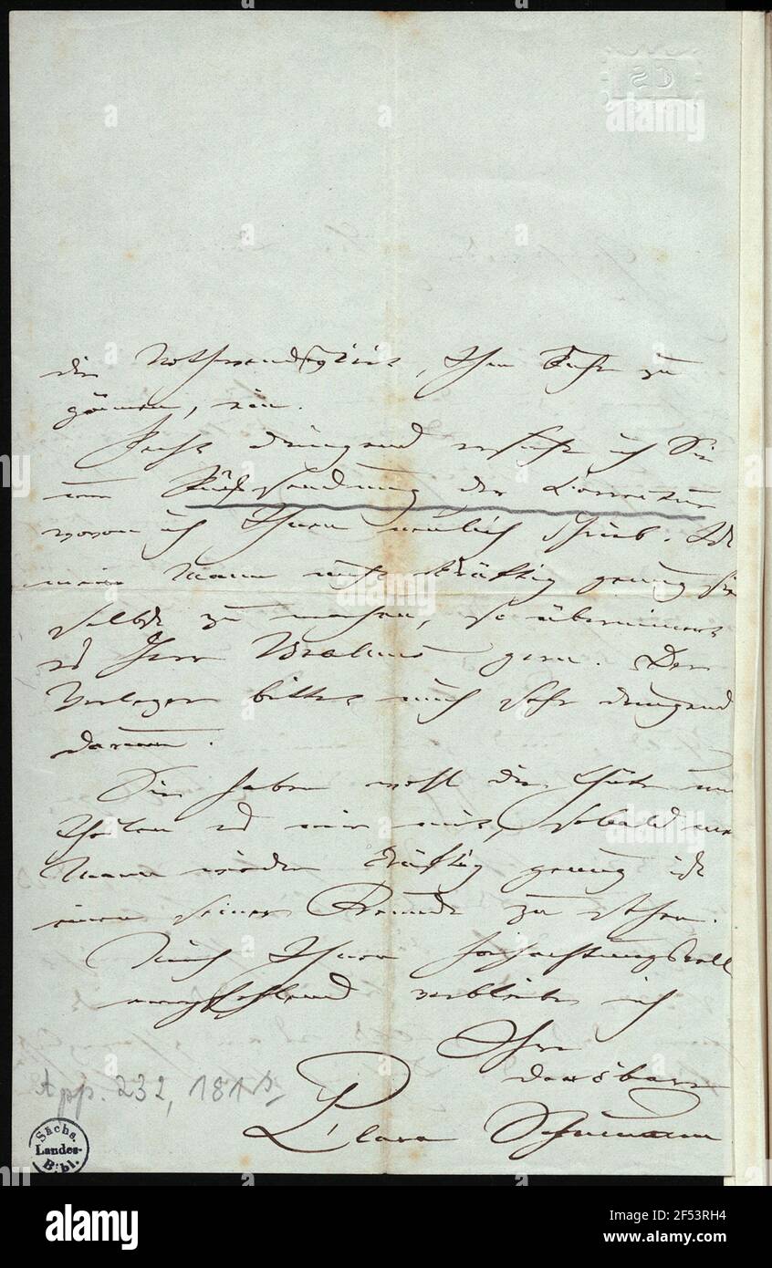Clara Schumann Letter High Resolution Stock Photography and Images - Alamy