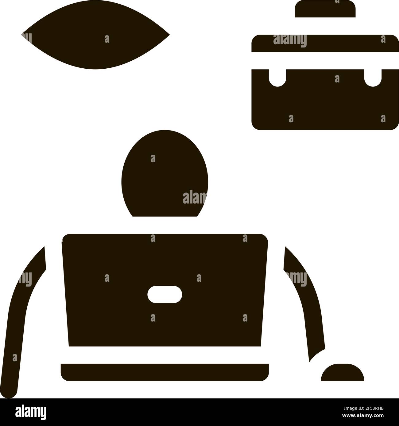 employee supervision icon Vector Glyph Illustration Stock Vector Image ...